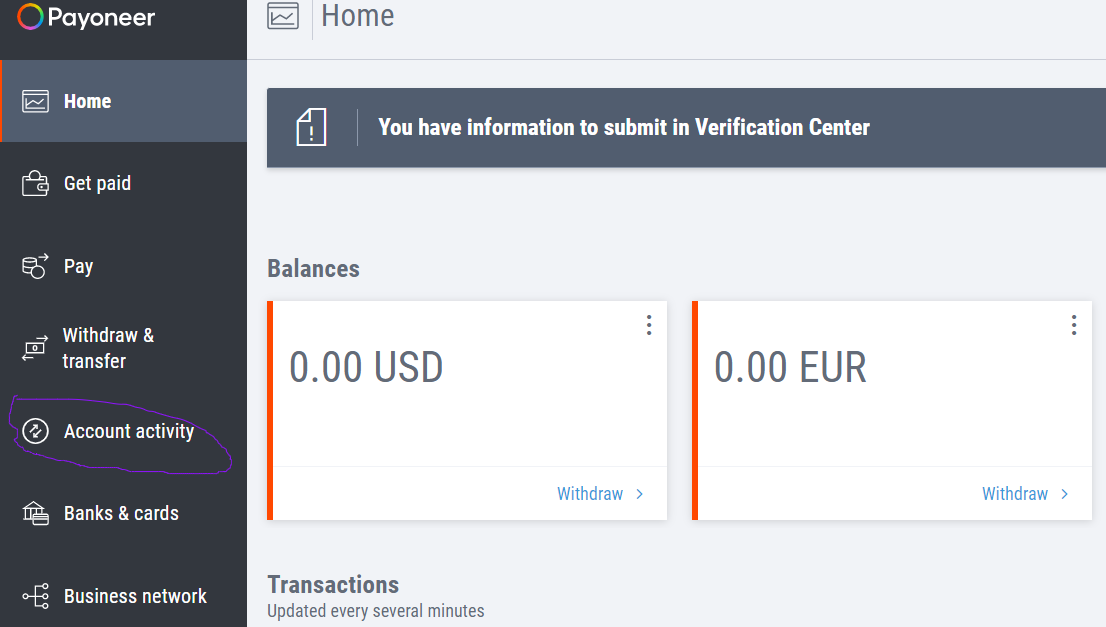 Requesting Payment on Payoneer Account from an International Client